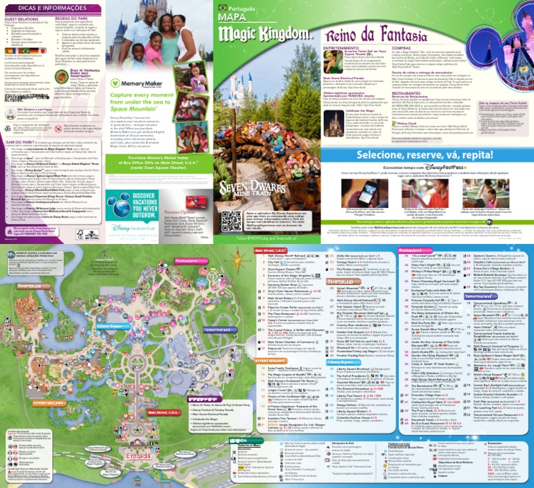 Mapa Magic Kingdom Portugues Abr 2016 | PDF | Walt Disney | Lazer