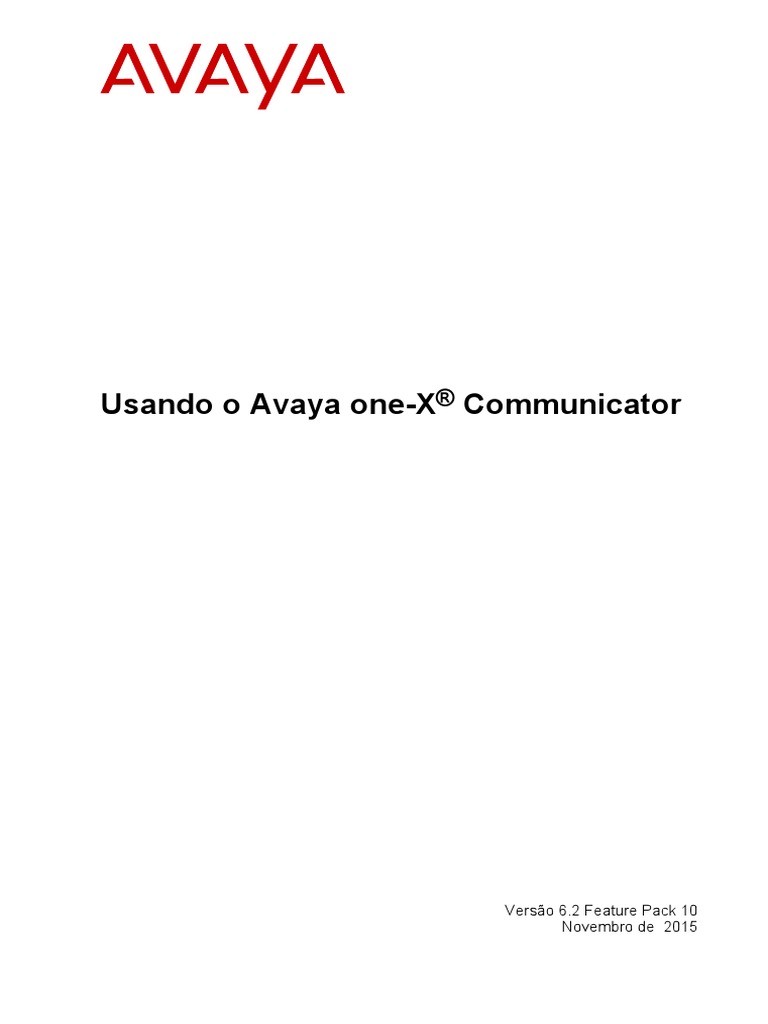 Usando o Avaya One-X Communicator | PDF | Sites | Programas
