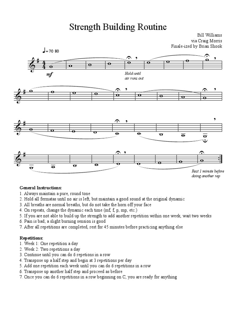 Williams Strength Building Routine | PDF | Leisure | Sports