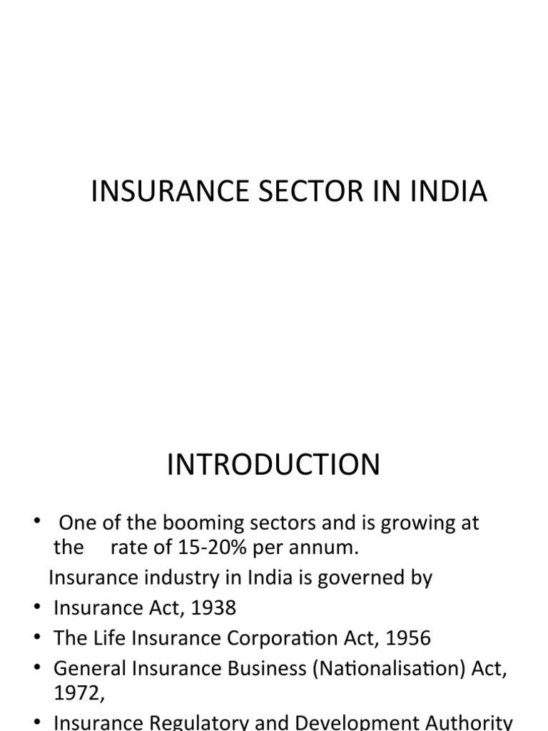 Overview of India's Insurance Sector | PDF | Law