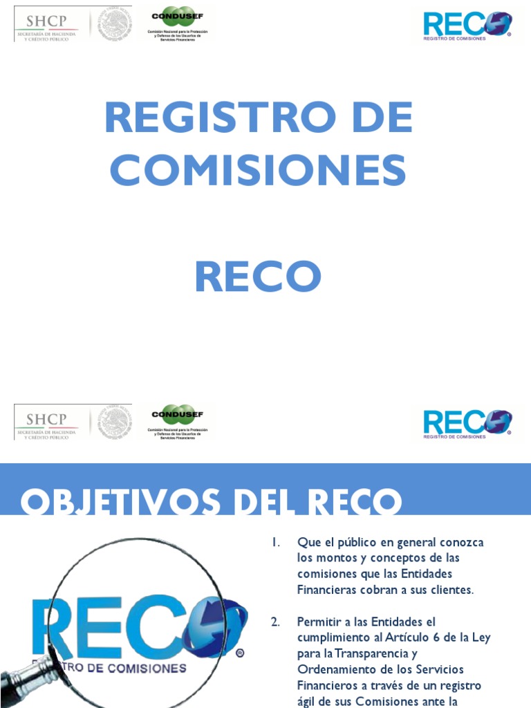 Condusef RECO | PDF | Crédito (finanzas) | Bancos