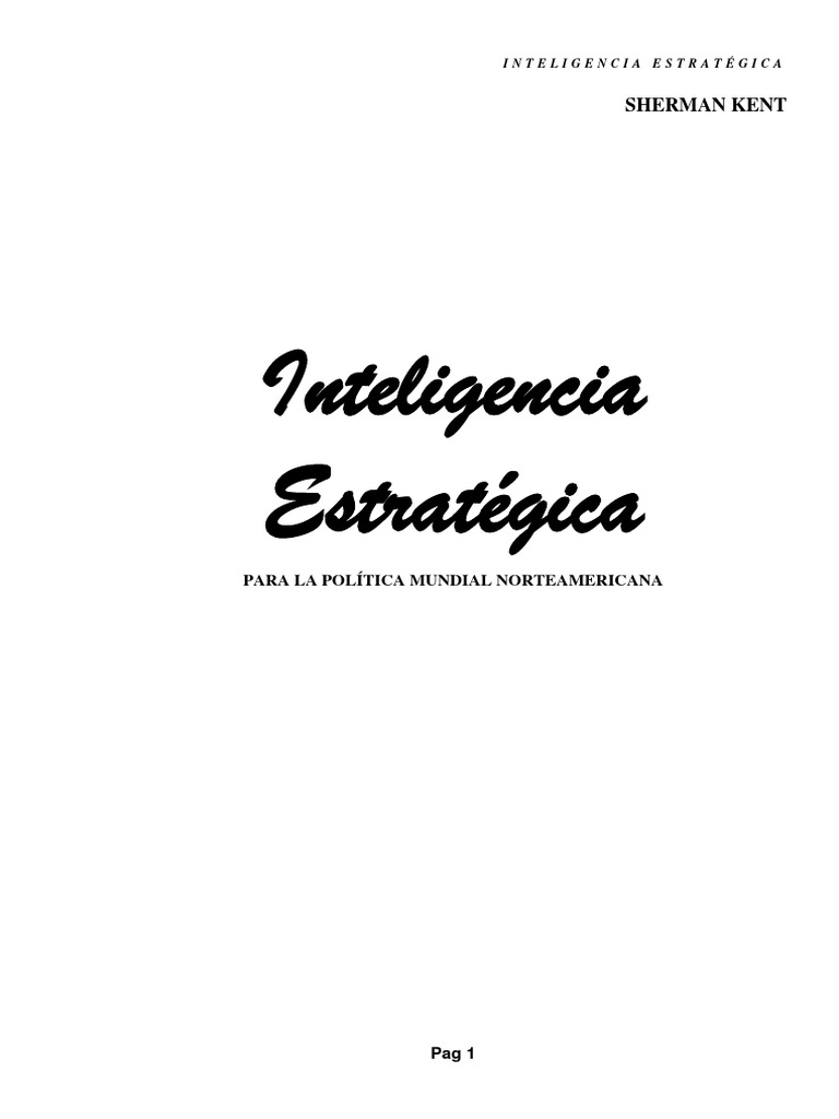 Inteligencia Estrategica | PDF | Conocimiento | Información