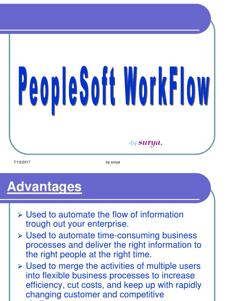 PeopleSoft WorkFlow | PDF | Business Process | Icon (Computing)