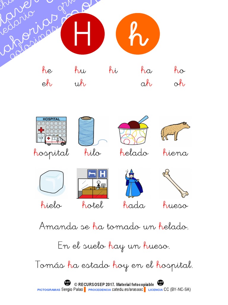 Cartilla Lectura Recursosep Letra H | PDF