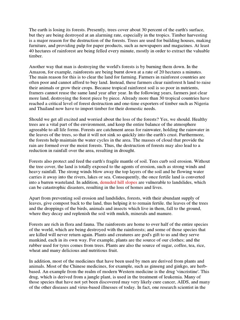 EARTH (Checkpoint Comprehension Passage 3) | PDF | Rainforest | Soil