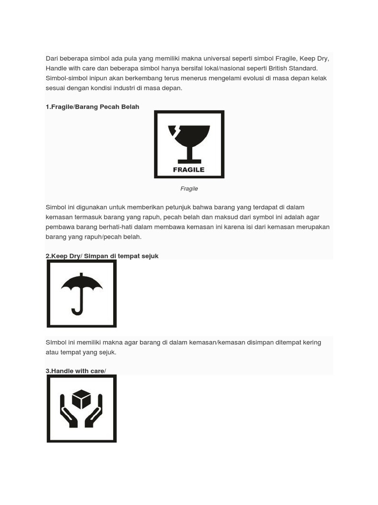 Pengertian Simbol Pada Barang Bawaan Tamu (Guest) | PDF