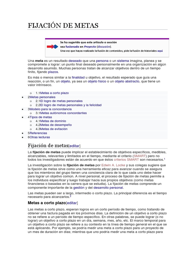 Fijación de Metas | PDF | Objetivo | Metafísica de la mente