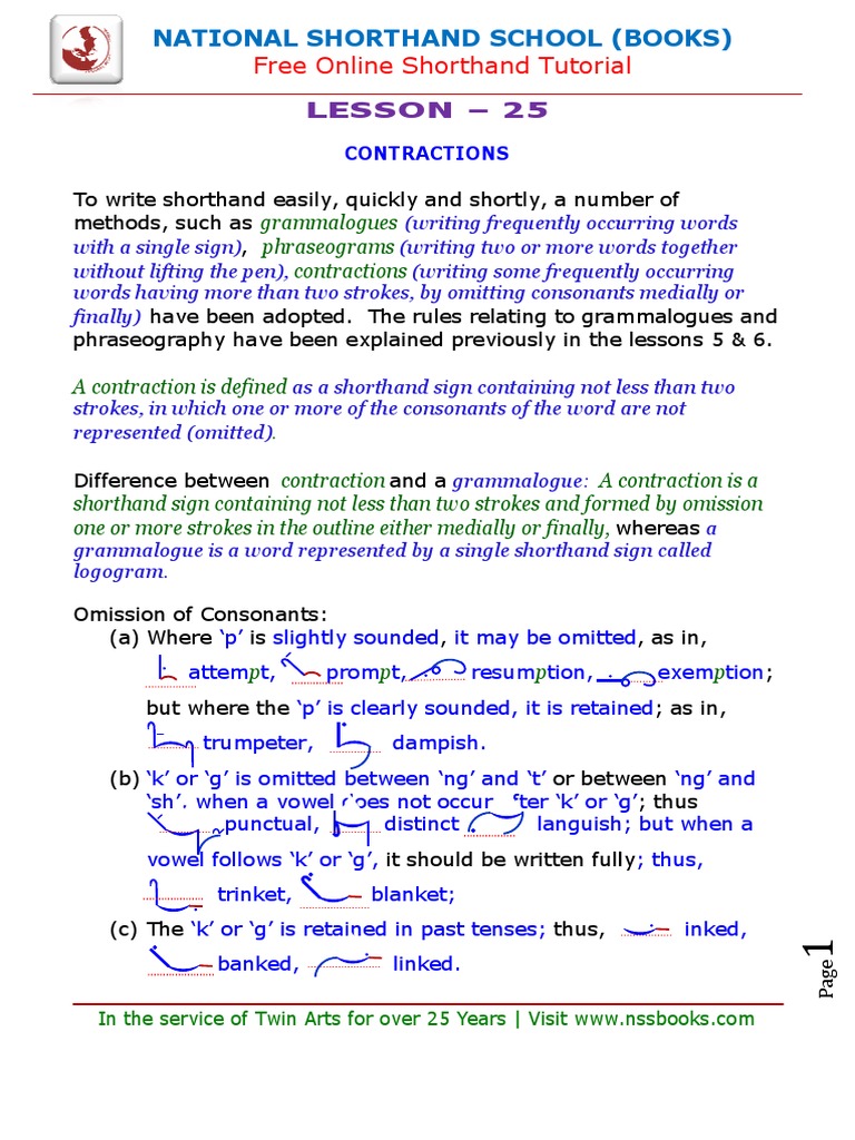 Free Online Shorthand Tutorial Free Online Shorthand Tutorial | PDF ...