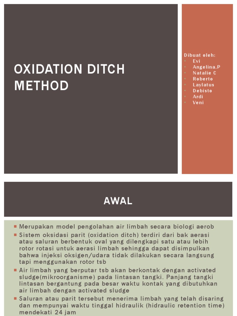 Oxidation Ditch Presentation | PDF | Water Supply | Environmental ...
