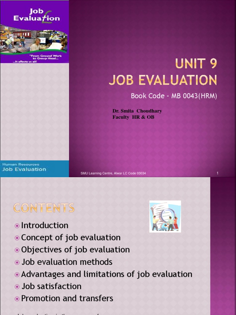 Limitations of Job Evaluation Methods | PDF | Employment | Evaluation