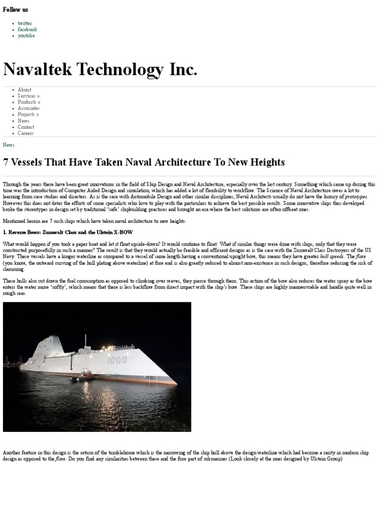 7 Vessels That Have Taken Naval Architecture To New Heights | PDF ...