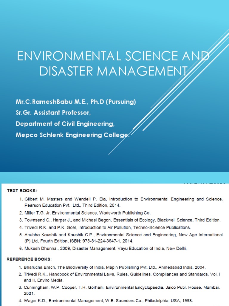 Environmental Science and Disaster Management | PDF | Earthquakes ...