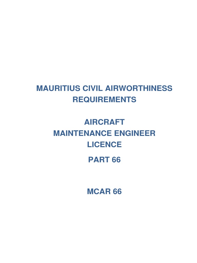 MCAR-66 Aircraft Maintenance Licensing | PDF | Aerospace Engineering ...
