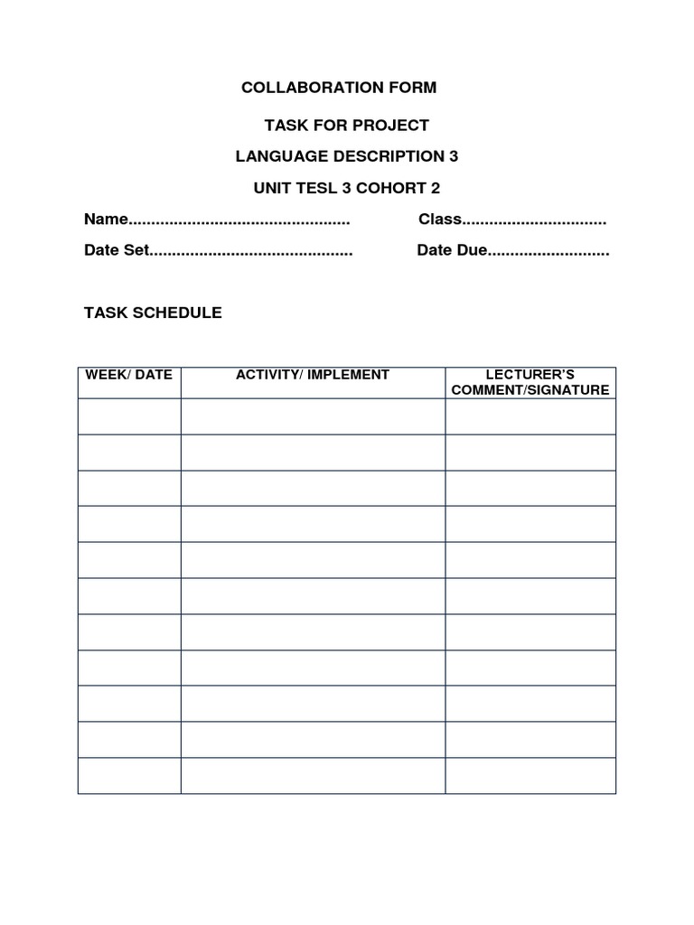 Collaboration Form | PDF