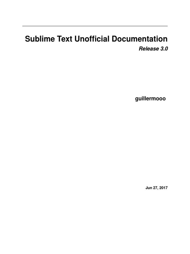 An Unofficial Guide to Using Sublime Text | PDF | Regular Expression | Keyboard Shortcut