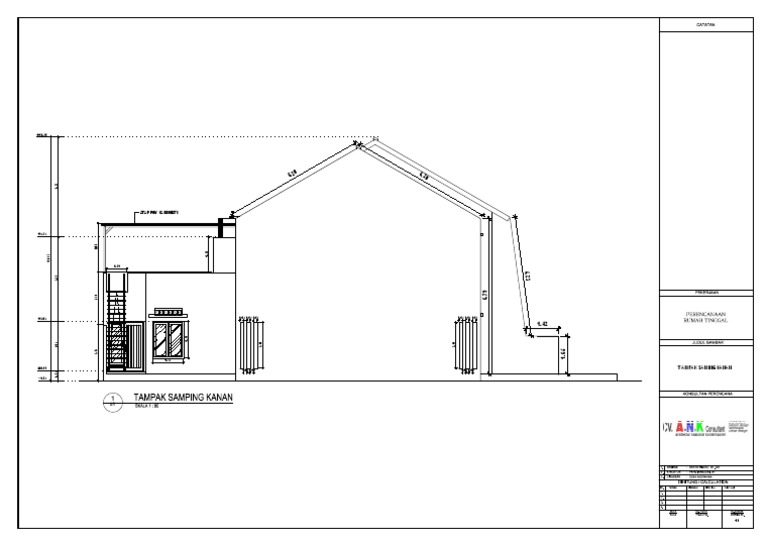 Atap Poly Carbonate: Tampak Saming Kanan | PDF