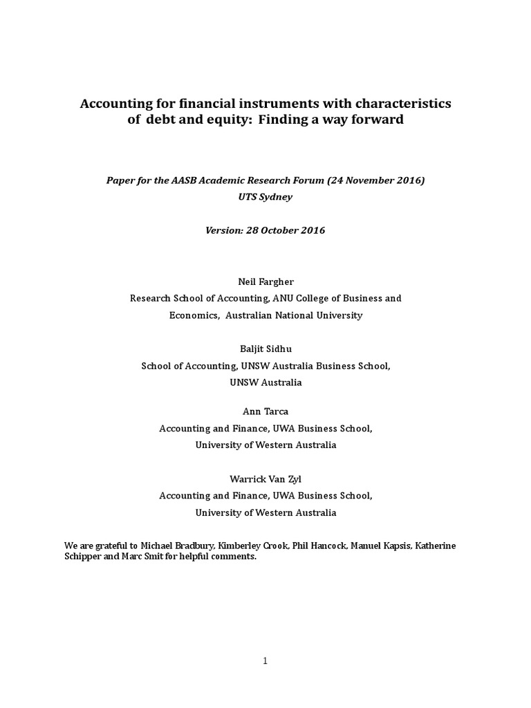 Accounting For Financial Instruments | PDF | International Financial ...