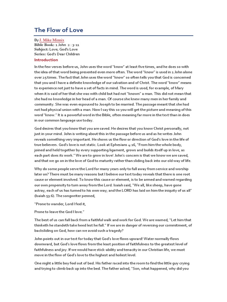 The Flow of Love | Download Free PDF | Jesus | God