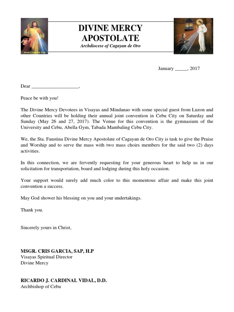 Divine Mercy Apostolate: Archdiocese of Cagayan de Oro | PDF