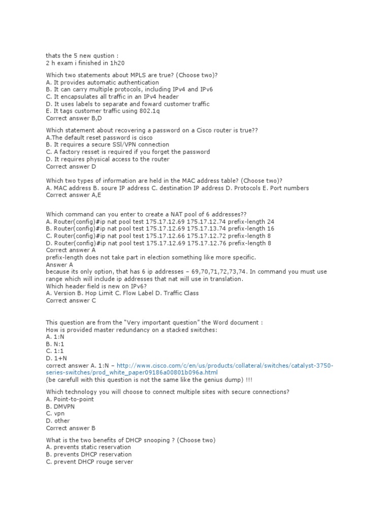 Exam Add | PDF | Ip Address | I Pv6