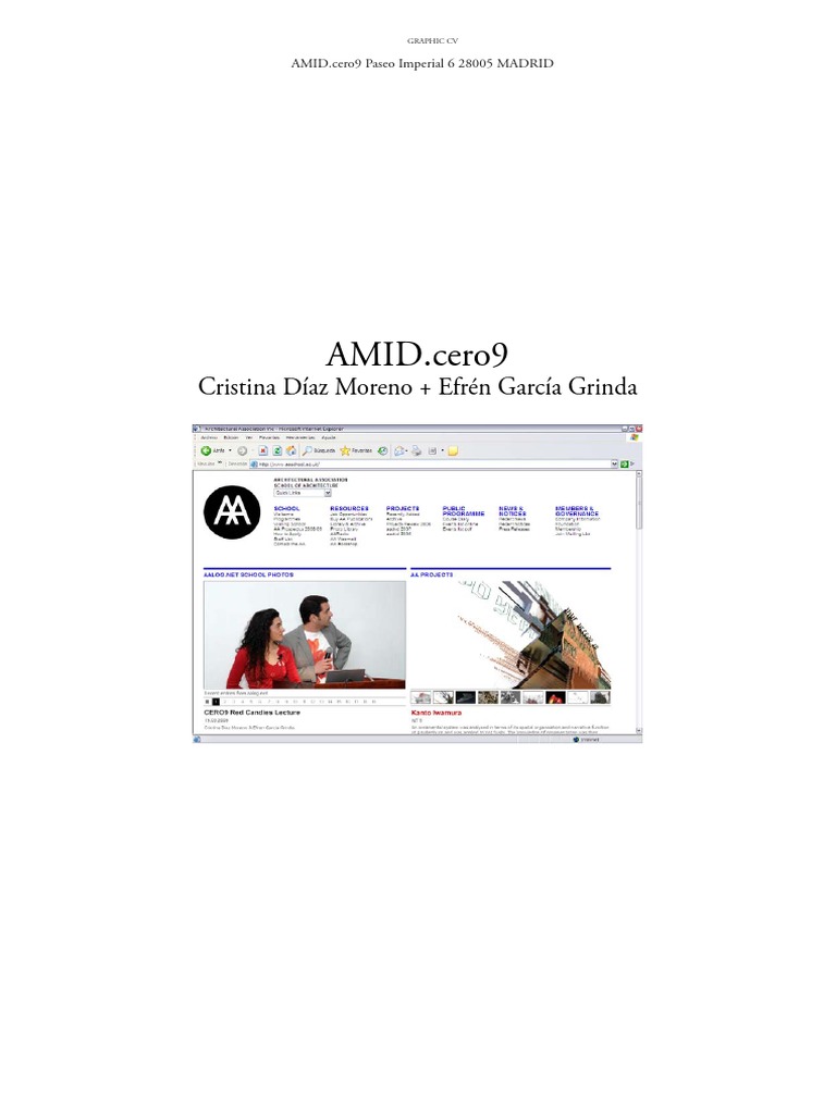 AMID - Cero9: Cristina Díaz Moreno + Efrén García Grinda | PDF | Madrid ...
