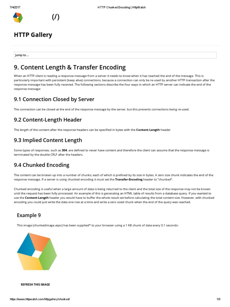 HTTP Chunked Encoding - HttpWatch | PDF | Osi Protocols | Hypertext ...