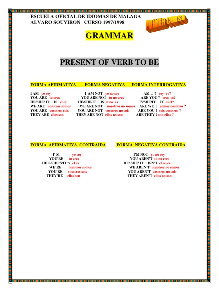 Gramatica Ingles de 1 A 5 | PDF | Filología | Artes del lenguaje y ...