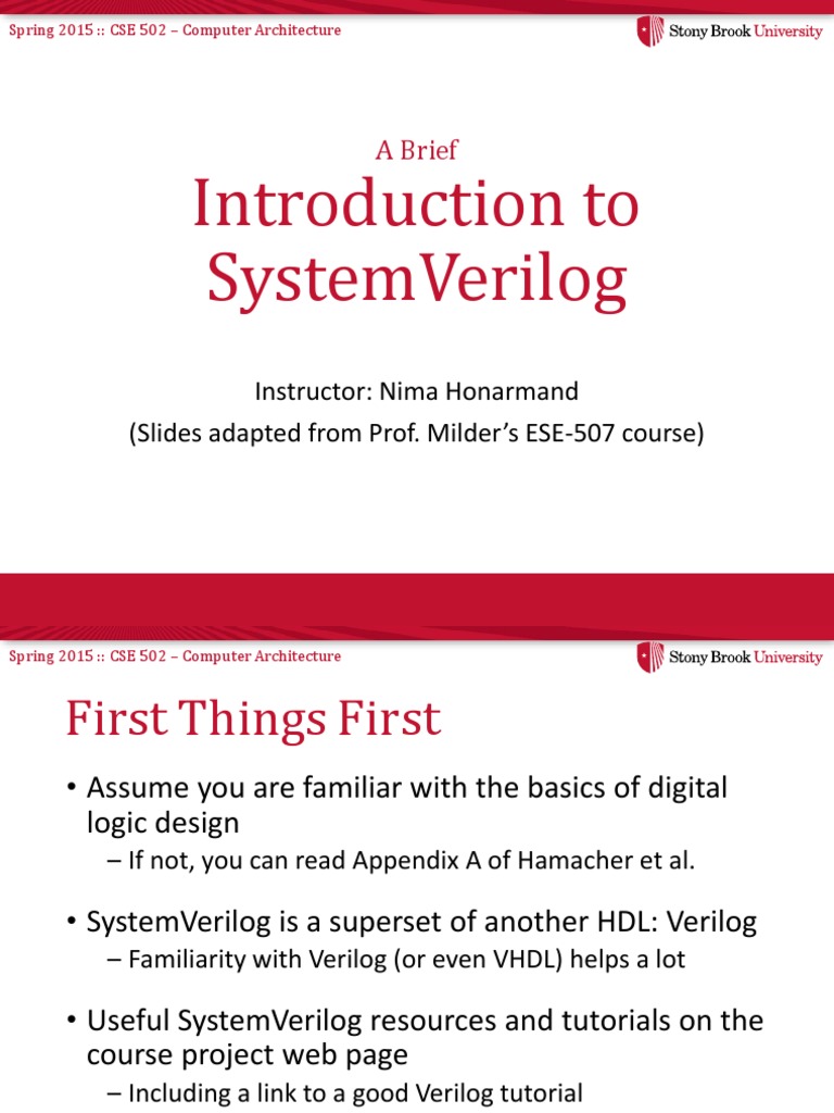 03 Systemverilog Pdf Hardware Description Language Computer Engineering