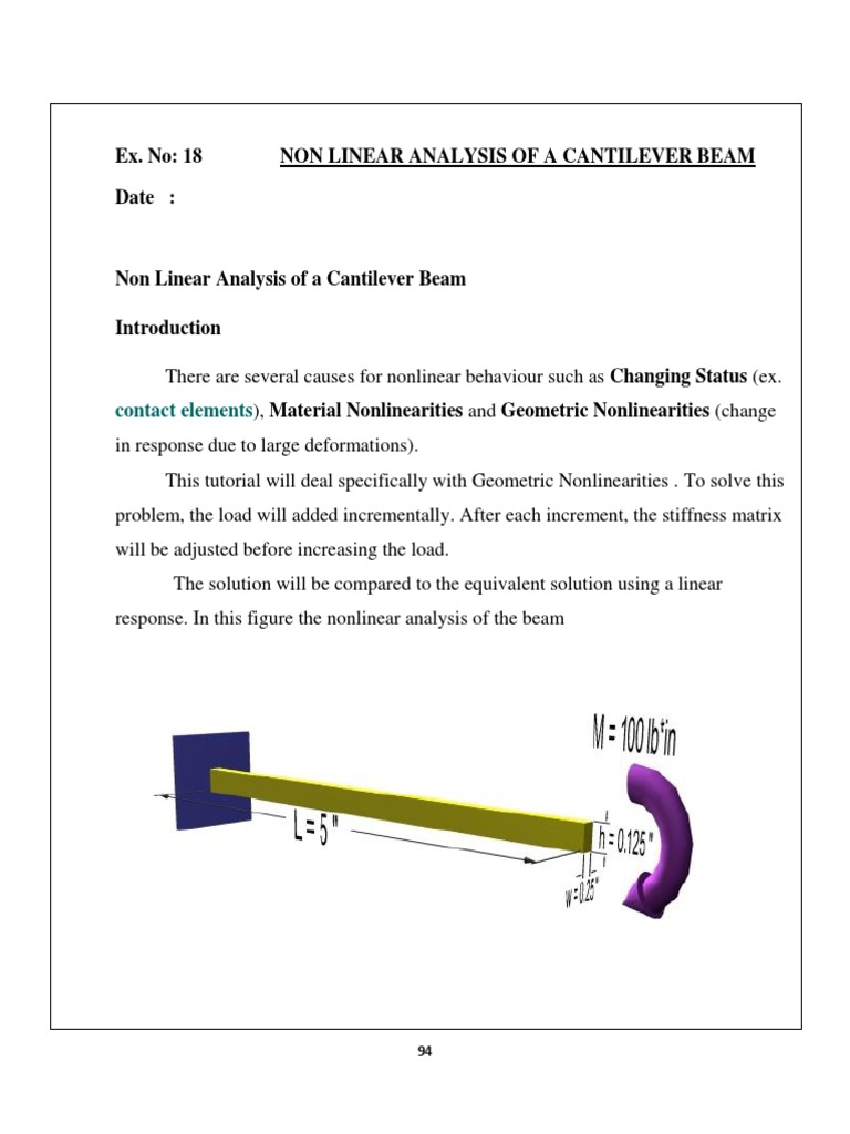 Non Linear Analysis | PDF | Young's Modulus | Elasticity (Physics)