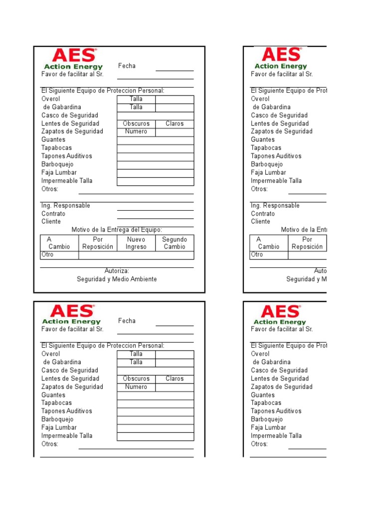 Vale para Entrega de EPP.xls