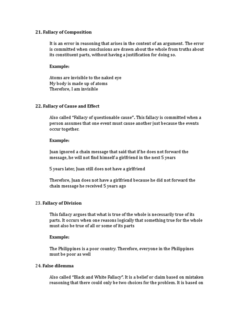 Fallacies: Common Logical Errors in Reasoning | PDF | Fallacy ...