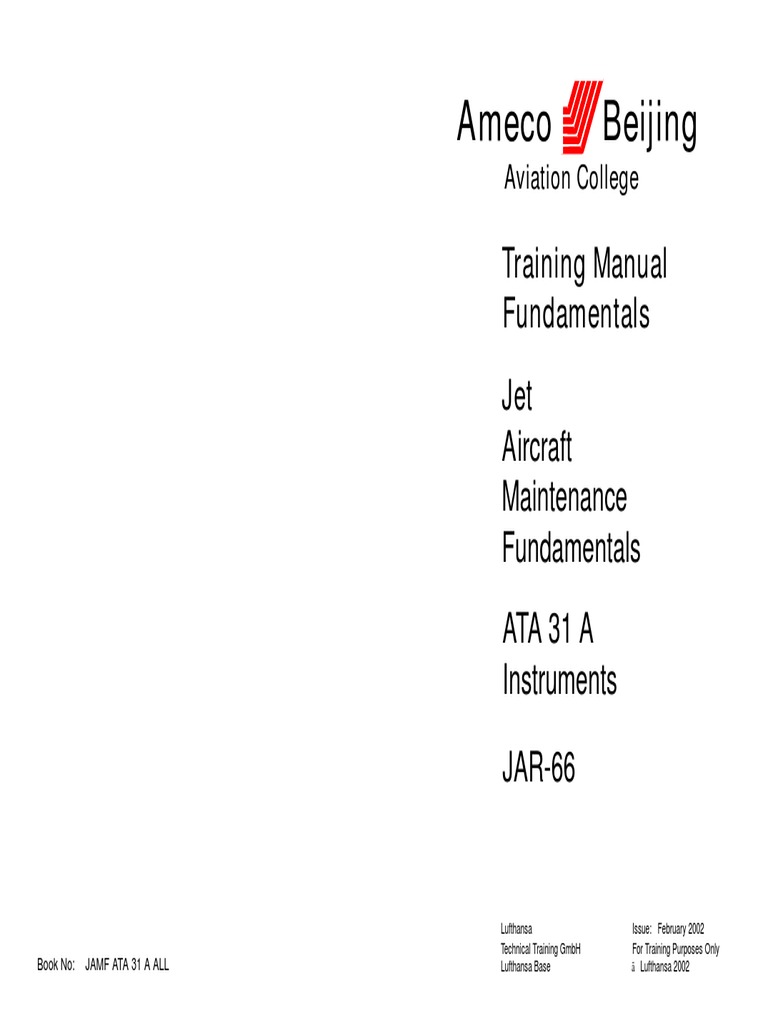 ATA 31A Instruments | PDF | Airspeed | Altimeter