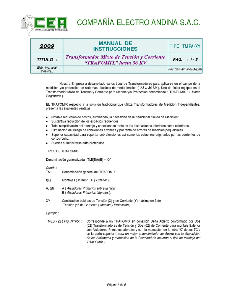 Trafomix Manual | PDF | Transformador | Corriente eléctrica