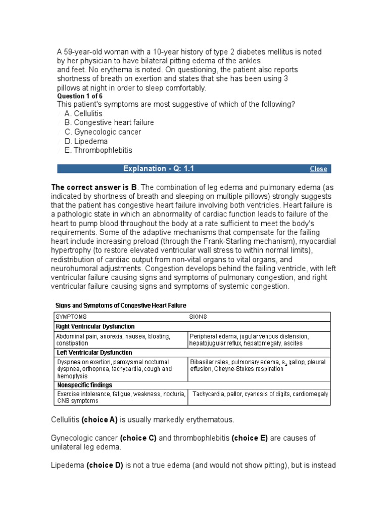 Notes For Edema | PDF | Heart Failure | Edema