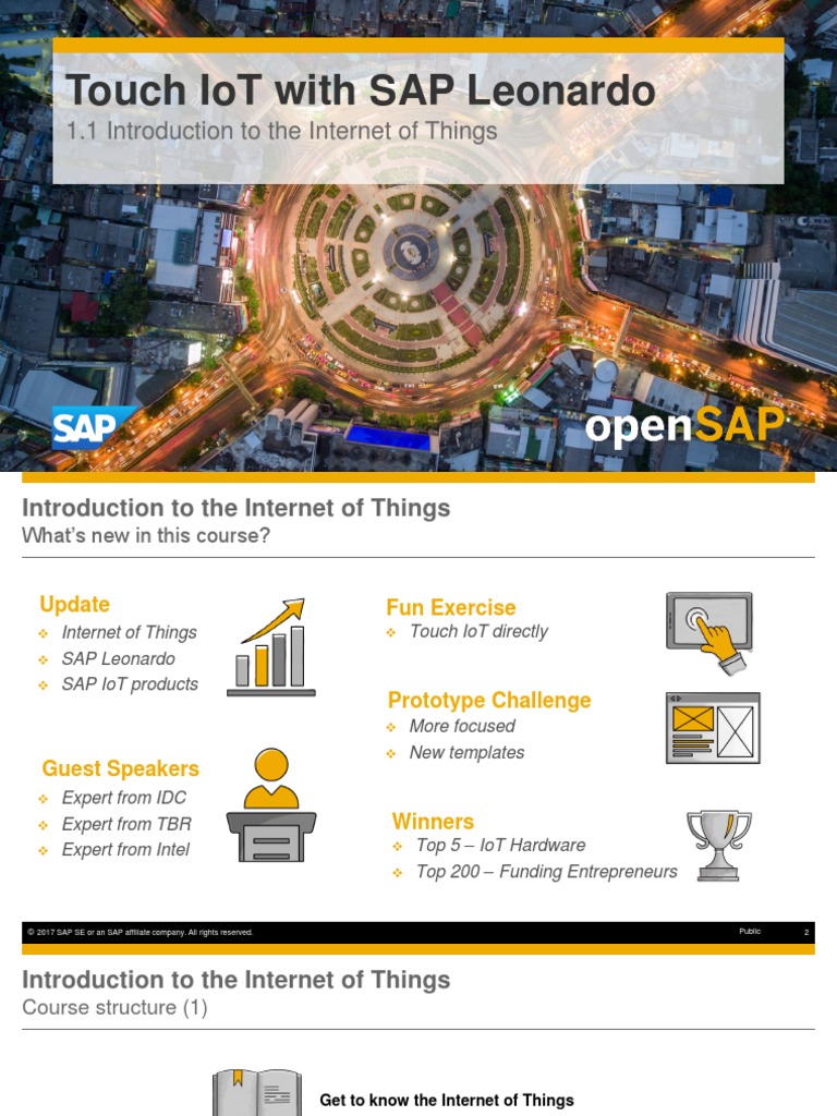 openSAP Iot3 Week 01 All Slides PDF | PDF | Internet Of Things | Computing openSAP Iot3 Week 01 All Slides PDF | PDF | Internet Of Things | Computing
