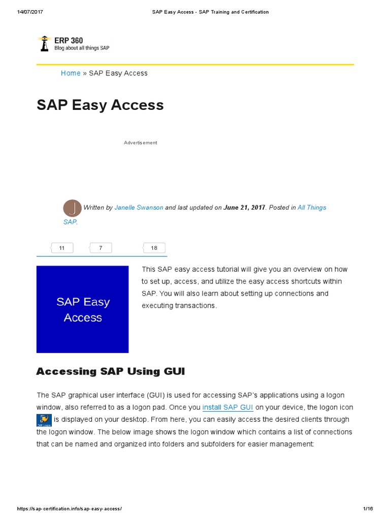 SAP Easy Access Tutorial Guide | PDF | Graphical User Interfaces | Icon ...