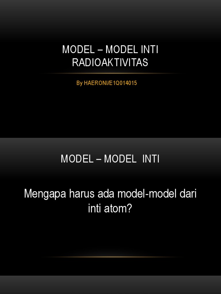 Model - Model Inti | PDF