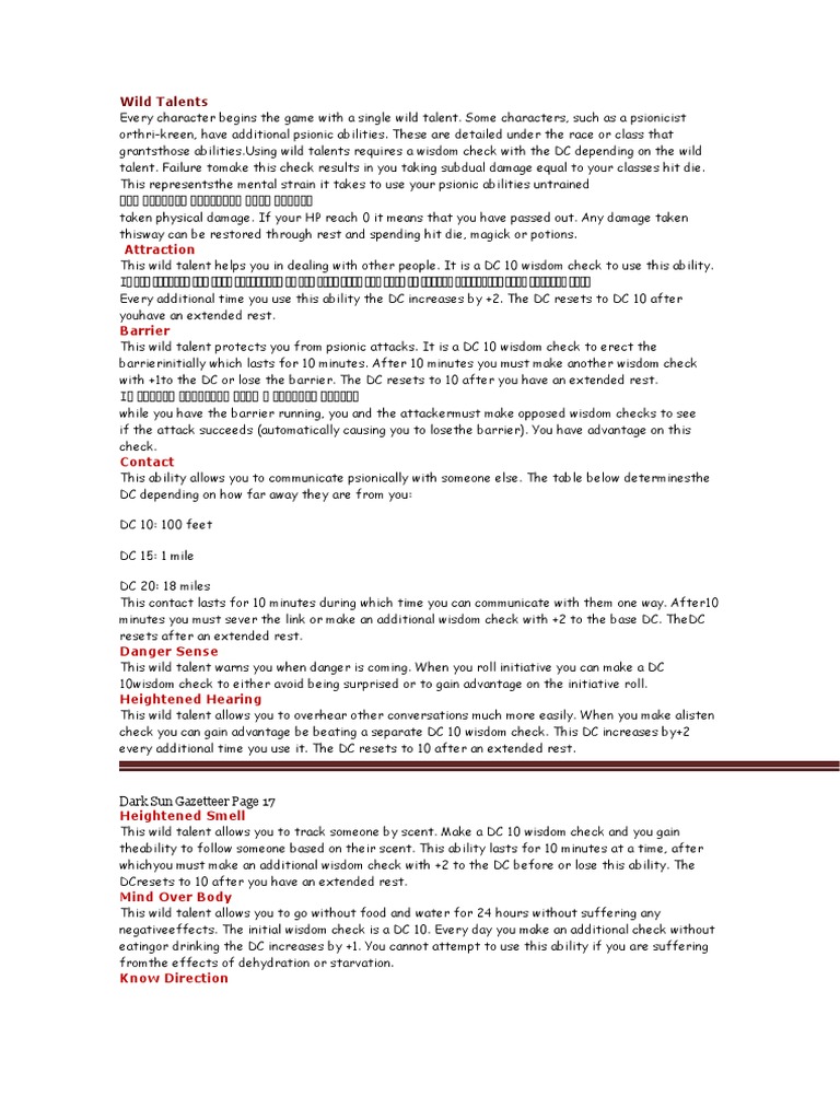 Wild Talents | PDF