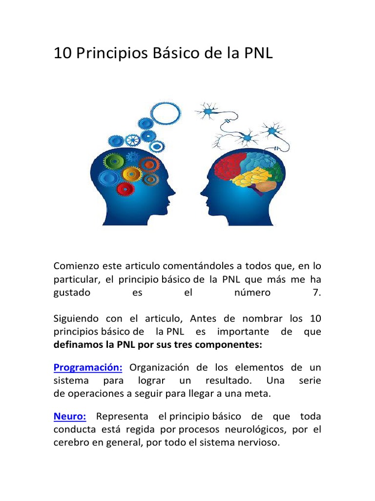 10 Principios Básicos de la PNL | PDF | Mente | Aprendizaje