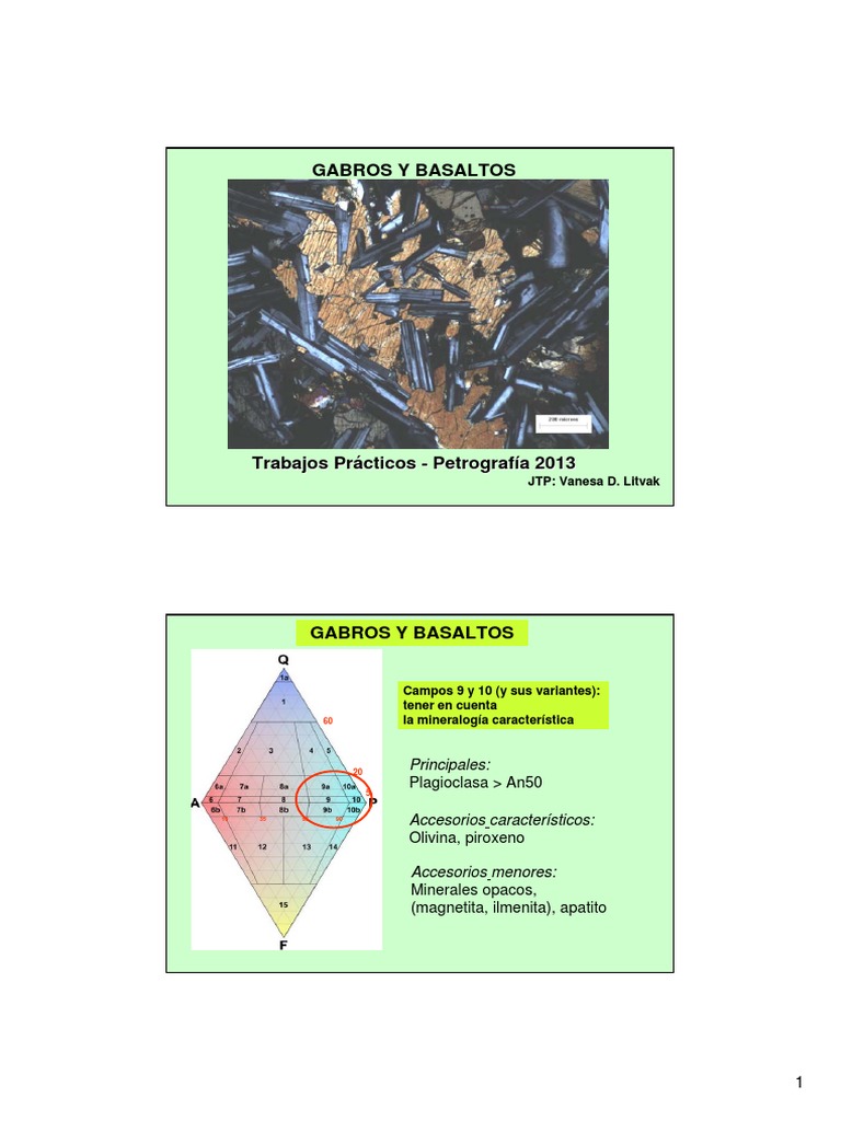 Clase 5. Gabros y Basaltos | PDF | Basalto | Roca (geología)