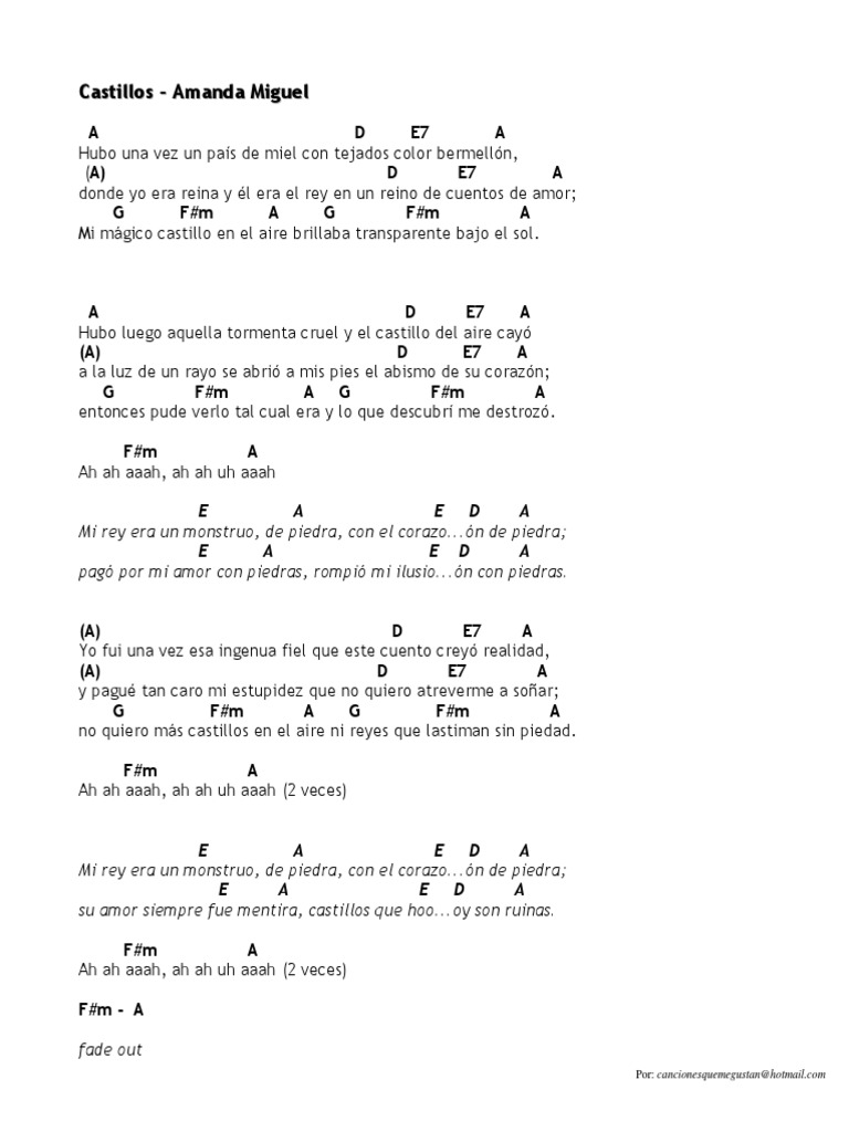 Amanda Miguel - Castillos | PDF