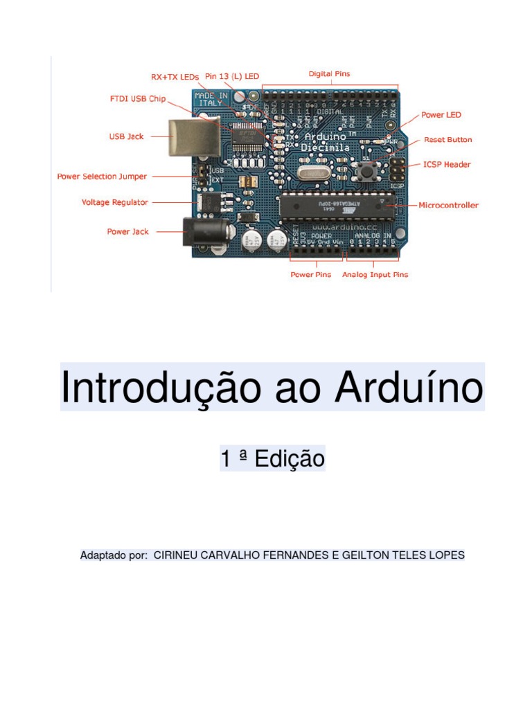 Introdução Ao Arduino Get Starter Com Arduino Pdf Arduino