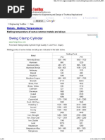 Specific Gravity of Metals Table | PDF