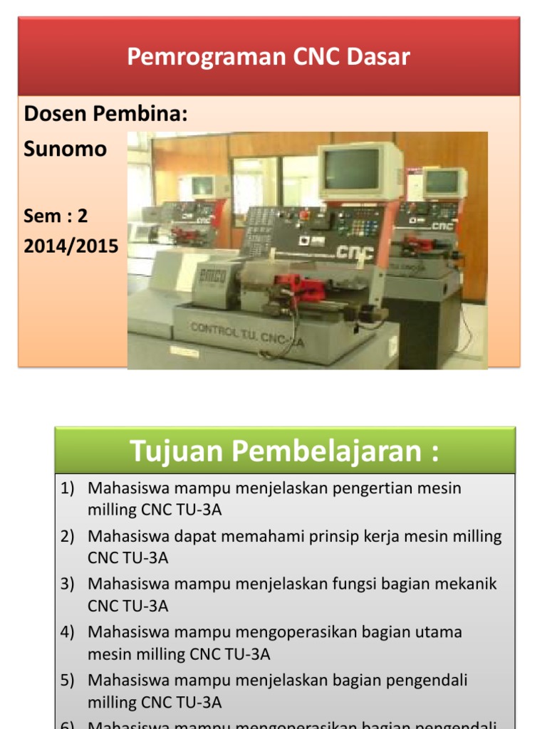 Pemrograman CNC Dasar | PDF