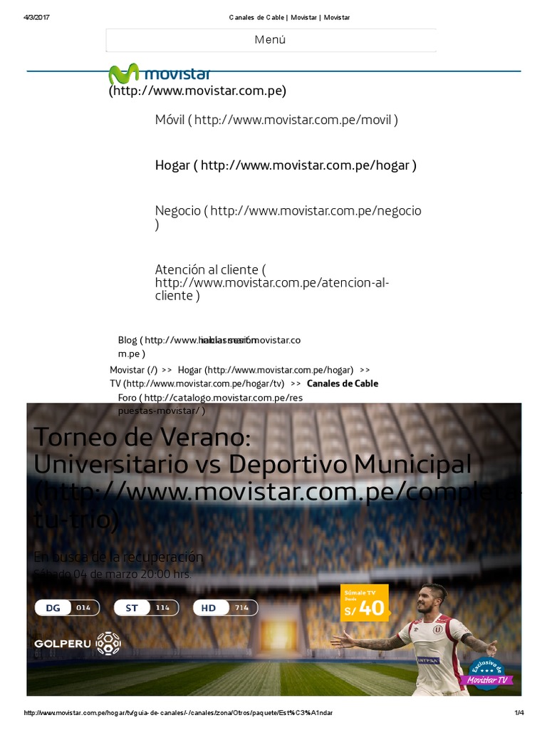 Canales De Cable Movistar Movistar Pdf Pdf Science Es