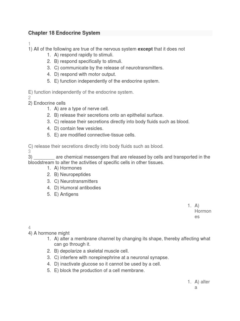 Chapter 18 Endocrine System | PDF | Adrenal Gland | Pancreas