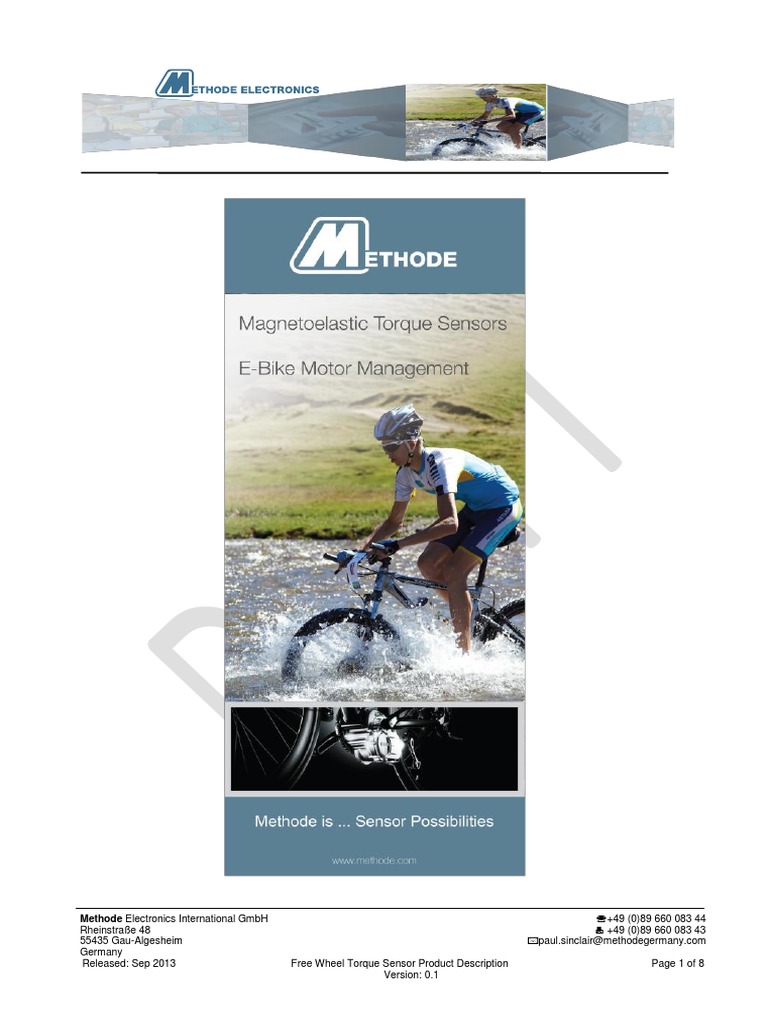 Data Sheet Free Wheel Torque Sensor V0 1 | PDF | Electrical Connector ...