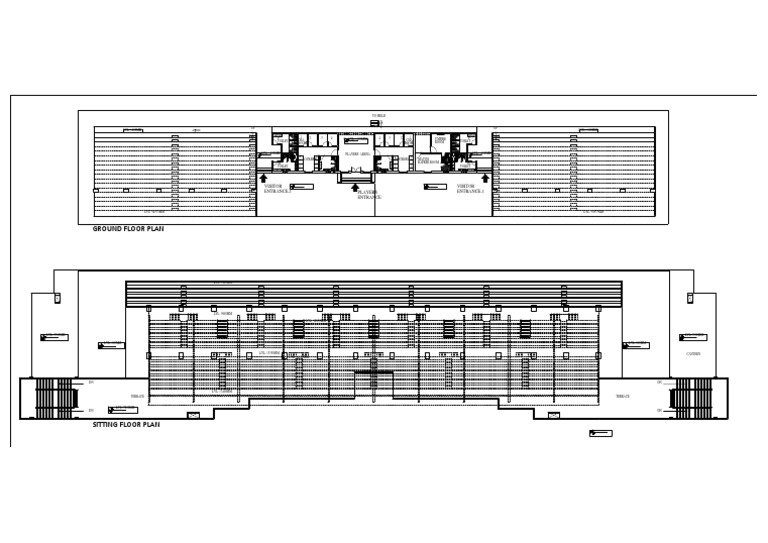 Ground Floor Plan: Visitor Entrance-1 Players Entrance Visitor Entrance ...