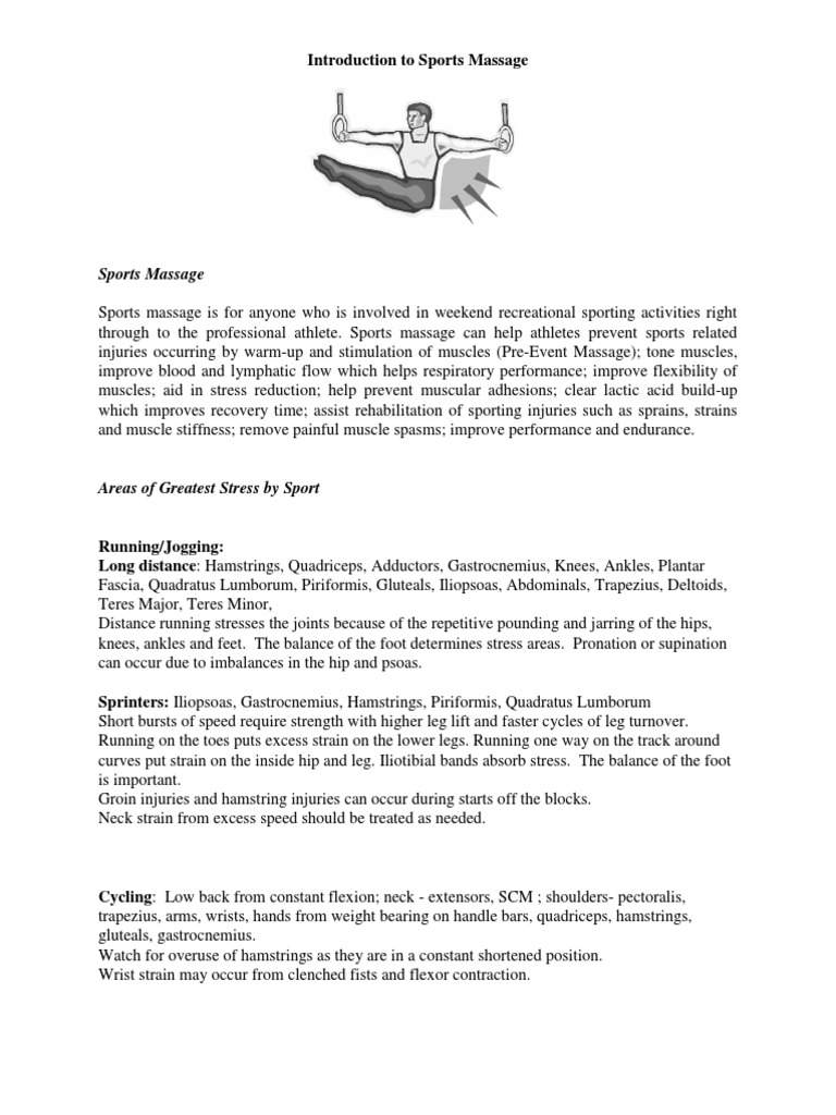 Introduction Sports Massage | PDF | Hyperthermia | Massage
