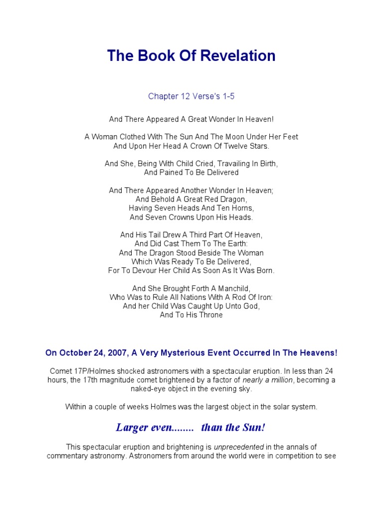 Prophetic Comet and Revelation 12 | PDF | Nature